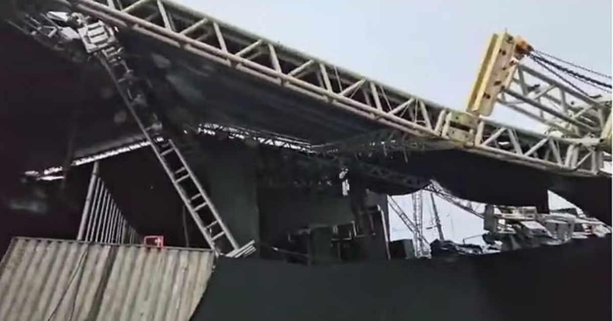 Temporal derruba palco e cancela em Sátiro Dias, na Bahia