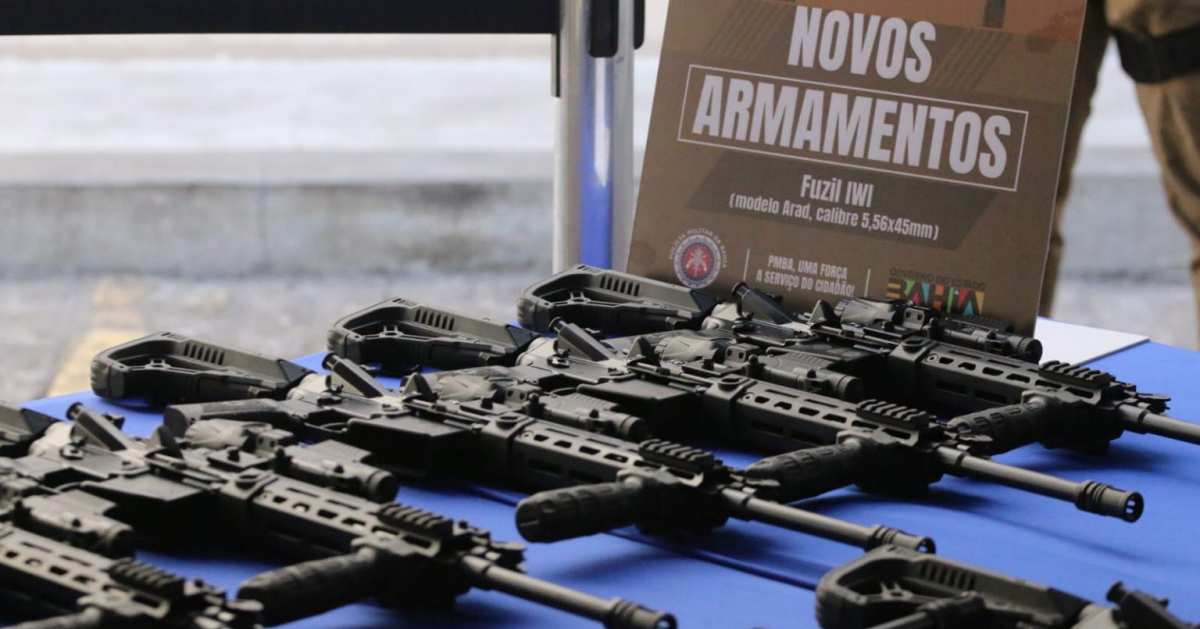 86ª CIPM recebe seis fuzis israelenses IWI ARAD calibre 5.56